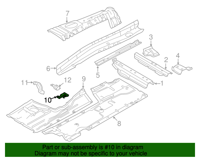 51757365567 - 2014-2019 BMW Under Cover Side Bracket (51-75-7-365-567 ...