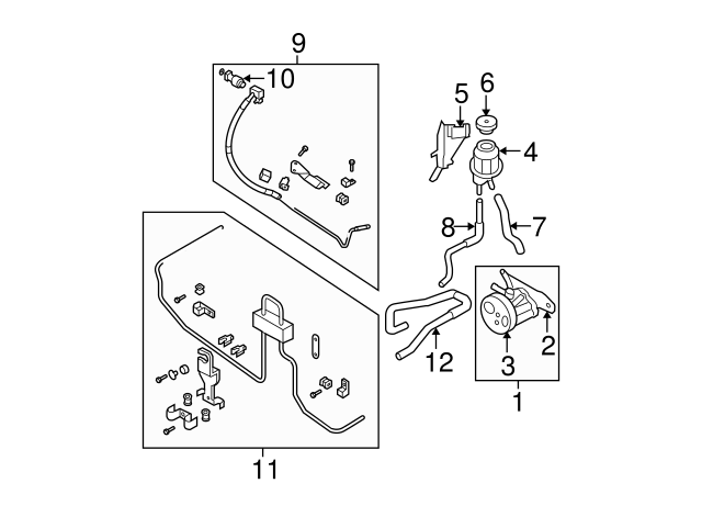 49717-EA000 - Power Steering Reservoir Hose 2005-2019 Nissan Frontier ...