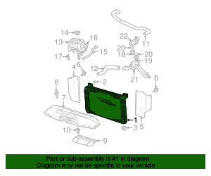 2001-2005 GM Radiator 89018318 GM | GMPartsDirect.com