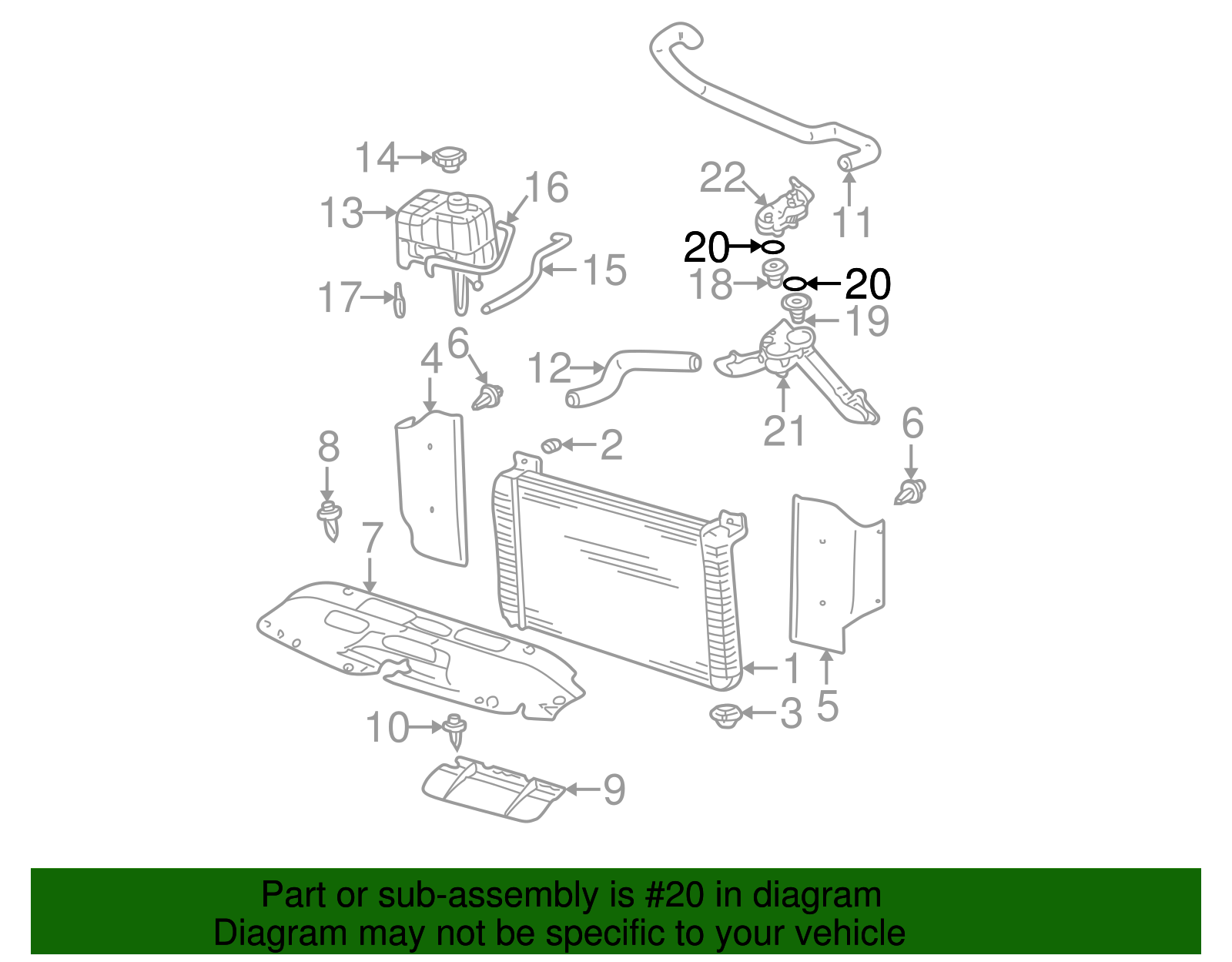 2001-2016 GM Engine Coolant Thermostat Housing Gasket 97223686 GM ...
