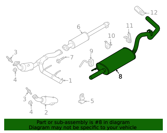 2021-2023 Ford F-150 Muffler ml3z5230e | TascaParts.com