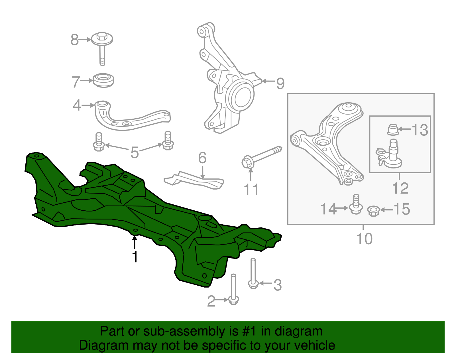50200-T7W-003 - Engine Cradle 2016-2022 Honda HR-V | Honda Parts Online