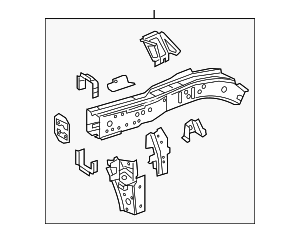 2019-2023 GM Passenger Side Fender Rail 84526304 | TascaParts.com