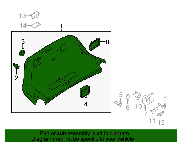 2012-2018 Audi Trunk Lid Trim 4G5-867-975-B-36R | OEM Parts Online