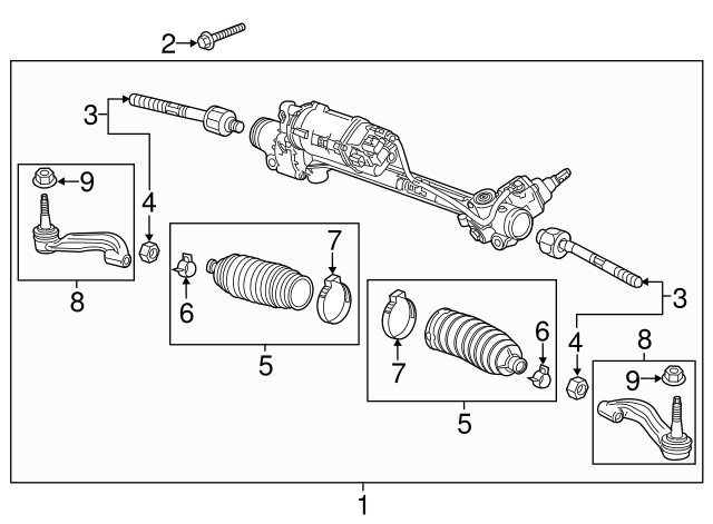 2017-2019 Chevrolet Corvette Electric Belt Drive Rack and Pinion ...
