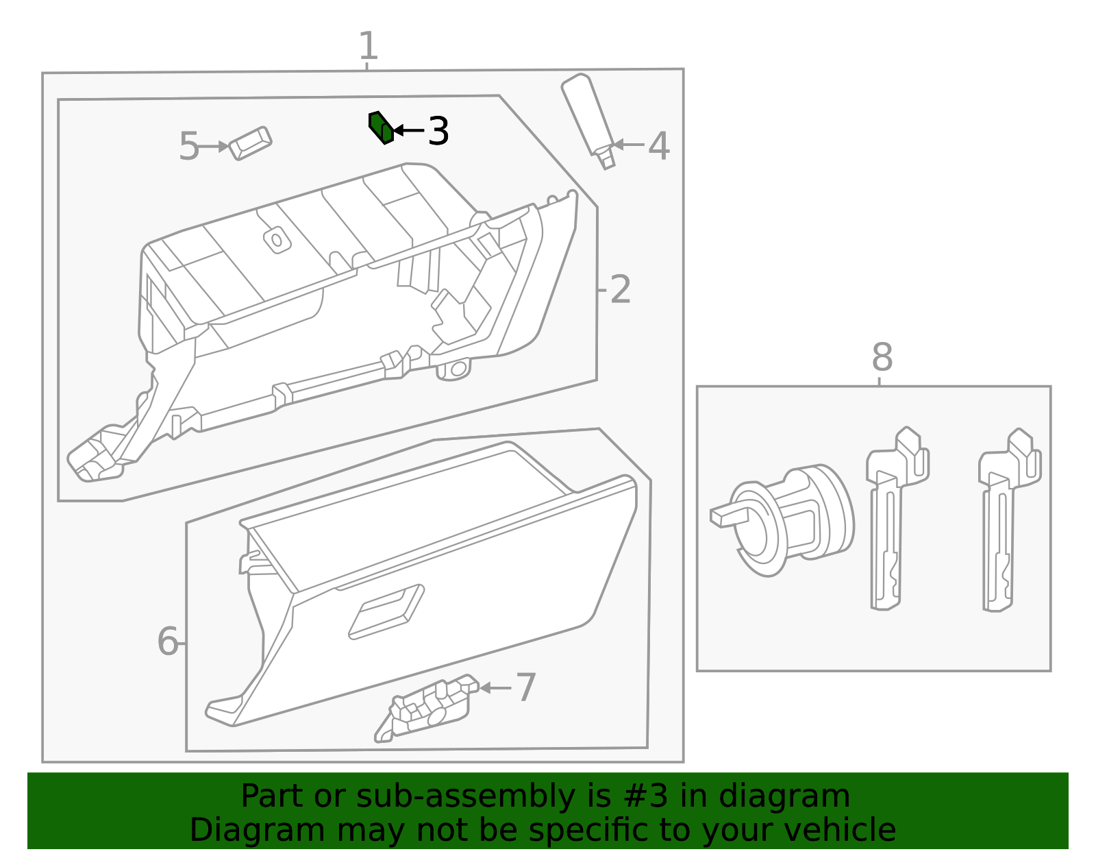 2018-2025 Toyota Glove Box Assembly Cushion 55557-52030 | Toyota Parts ...