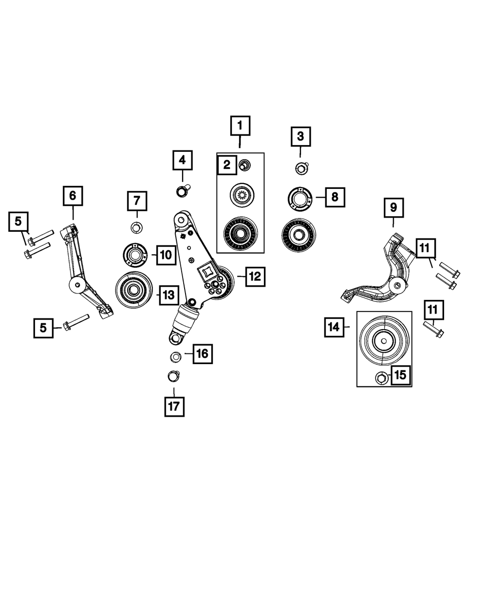 2018-2025 Jeep Belt Tensioner 5281453AB | Mopar eStore