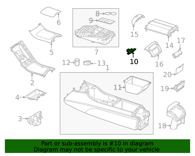 223-680-07-05 - Parking Brake Pedal Release Handle 2021-2023 Mercedes ...