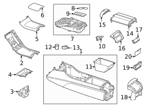 223-680-23-07 - Console Compartment 2022-2023 Mercedes-Benz ...
