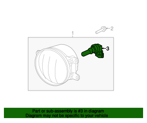Genuine Toyota Bulb, Fog Lamp part# 90981-AD006 for 2007-2020 Toyota ...