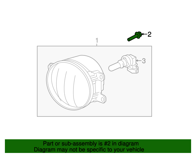 2012-2021 Toyota Fog Lamp Assembly Screw 90167-50063 | Toyota Parts Center