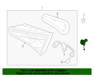 92404-2T110 - Backup Lamp Assembly 2011-2013 Kia Optima | Kia.Parts Store