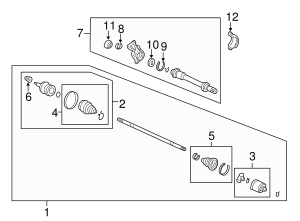 2006-2008 Honda Ridgeline Drive Shaft Assembly, R 44305-SJC-A01 | Honda Parts Online