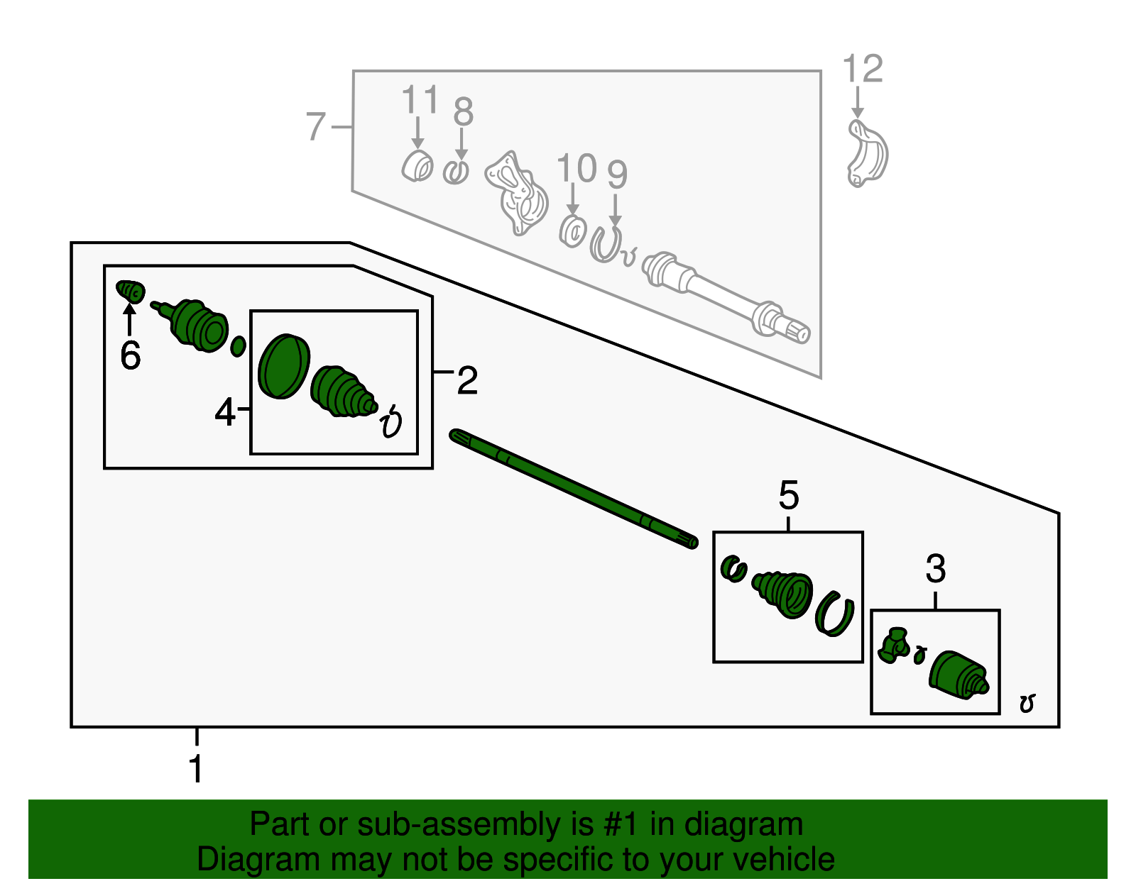 44305-SJC-A01 - 2006-2008 Honda Ridgeline - Drive Shaft Assembly R | Genuine Honda Parts