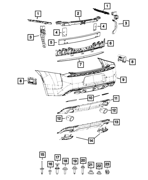 Rear Bumper and Fascia for 2023 Chrysler 300 | Mopar eStore