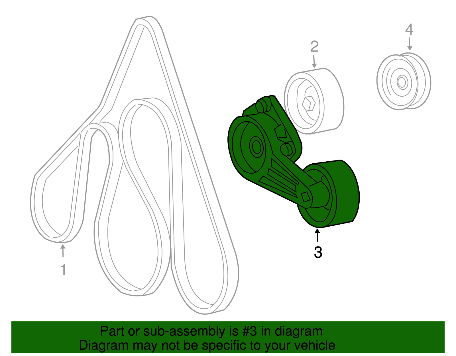 1997-2019 Ford Accessory Drive Belt Tensioner Assembly 2L3Z-6B209-CA ...