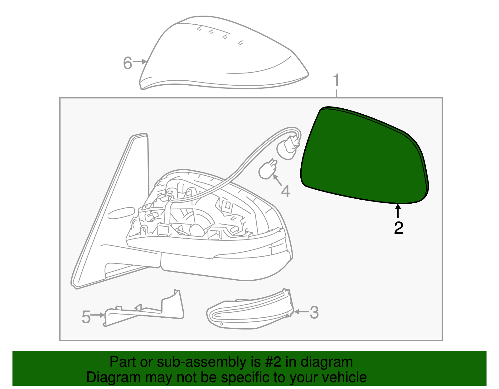 2014-2022 Toyota 4Runner Door Mirror Glass (Right) 87931-35C00 | Toyota ...