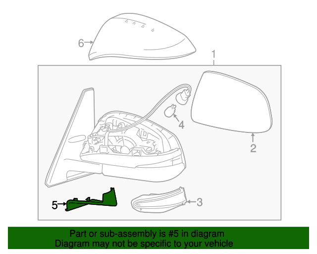2014-2024 Toyota 4Runner Door Mirror Trim Ring (Left) 87948-35B70 ...