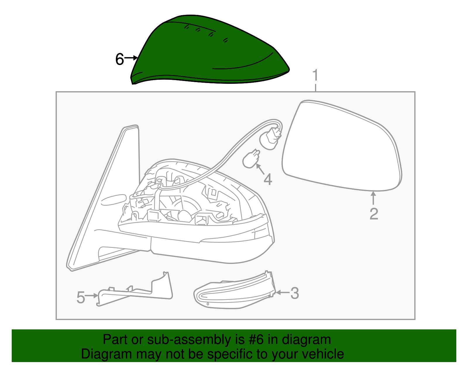 2014-2024 Toyota 4Runner Mirror Cover - PASSENGER SIDE 87915-42160-C4 ...