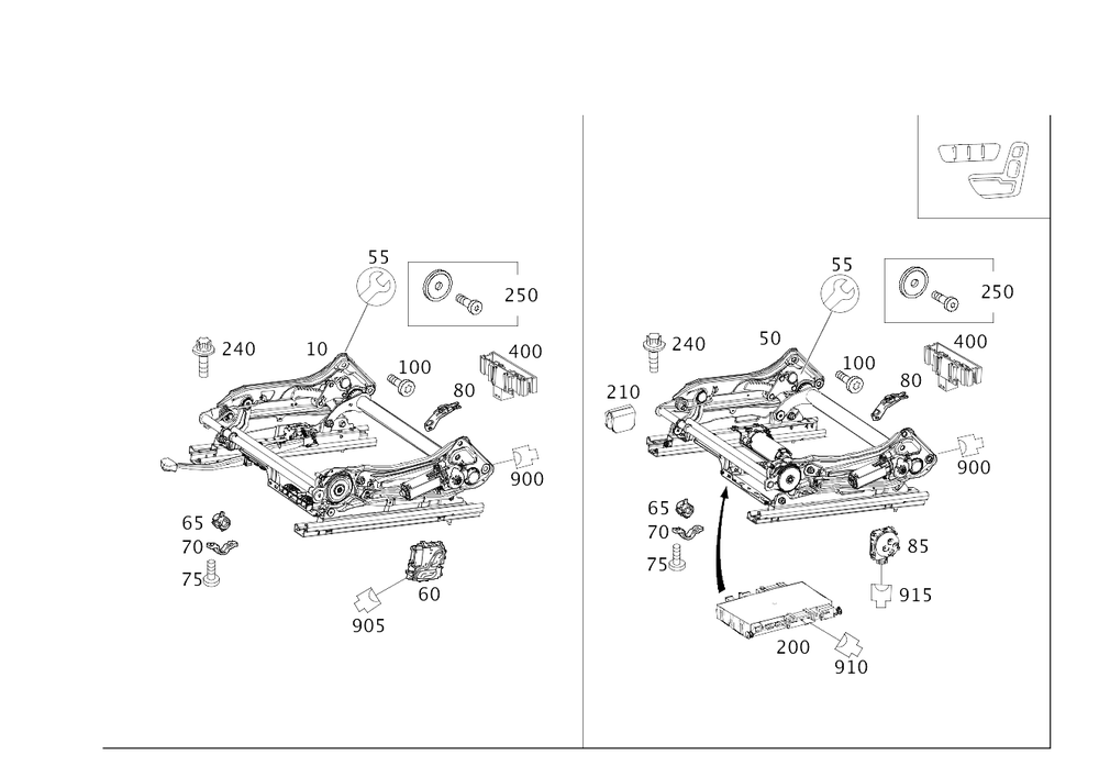 000-910-79-02 - Parts Kit, Seat Adjustm 2010-2018 Mercedes-Benz | MB ...