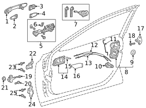 2021-2023 Toyota Sienna Door Lock Cylinder 69052-08050 | OEM Parts Online