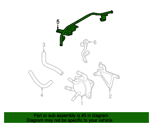 2006-2011 Honda Civic Cooling Pipe 25930-RPC-000 | Cheaper Honda Parts