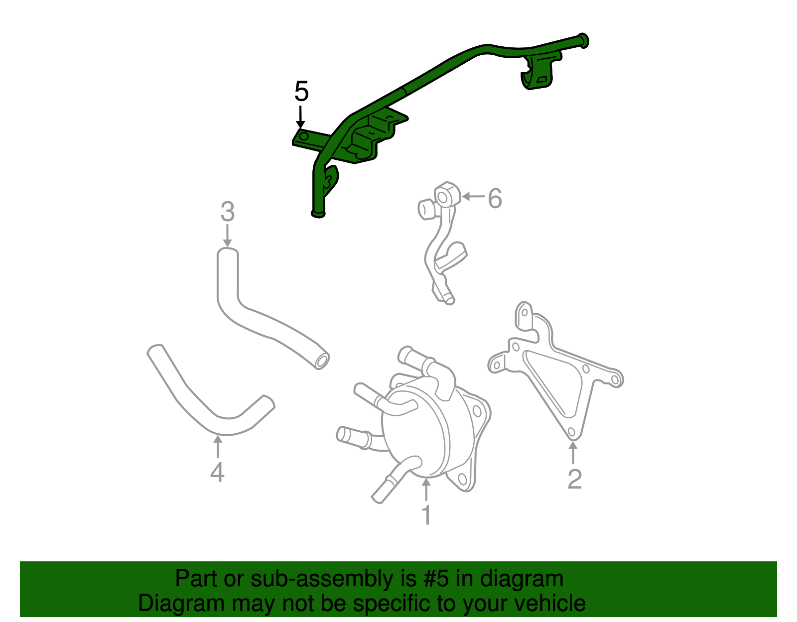25930-RPC-000 - Cooling Pipe 2006-2011 Honda Civic | Honda Parts Online