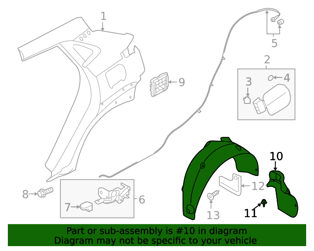 2020-2023 Hyundai Venue Wheelhouse Liner 86821-K2000 | OEM Parts Online