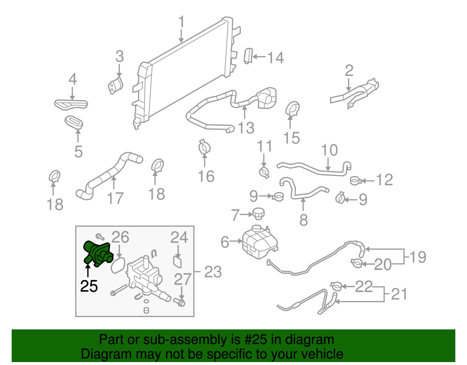 2008 Saturn Astra Engine Coolant Thermostat Water Outlet Assembly ...
