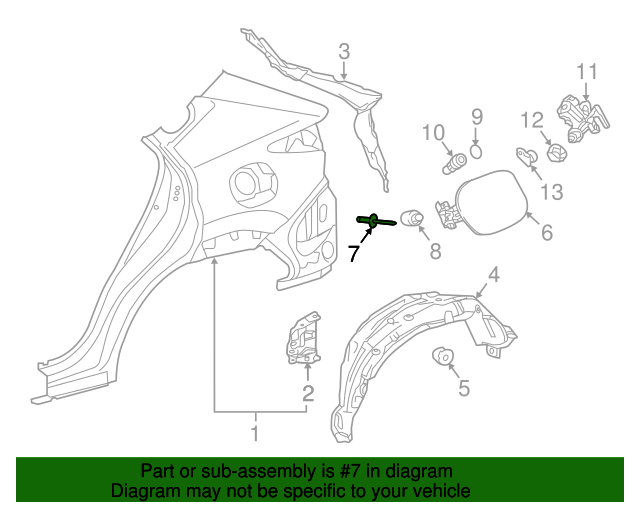 90269-06017 - Fuel Door Rivet - 2002-2021 Lexus | MyLexusParts