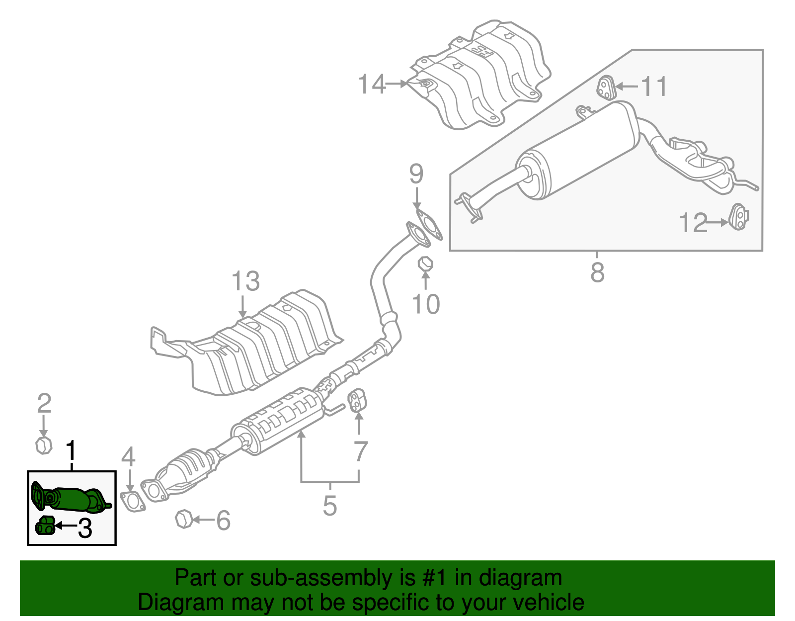 2012-2017 Hyundai Veloster Exhaust Intermediate Pipe 28610-2V300 ...