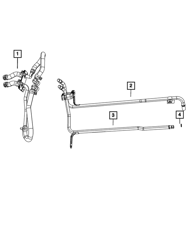 2021-2024 Dodge Durango Heater Supply And Return Hose And Tube ...