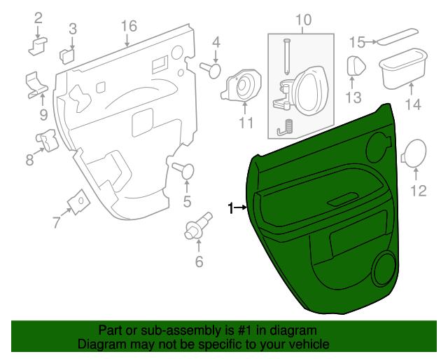 2008-2010 Chevrolet HHR Trim 20826164 | GMPartsDirect.com