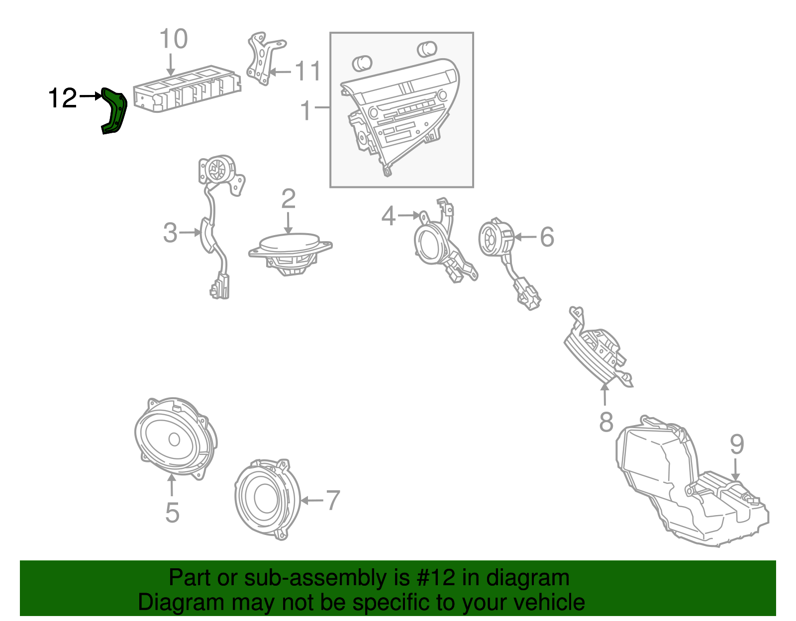 86286-0E020 - High-Quality Radio Amplifier Bracket for 2010-2015 Lexus ...
