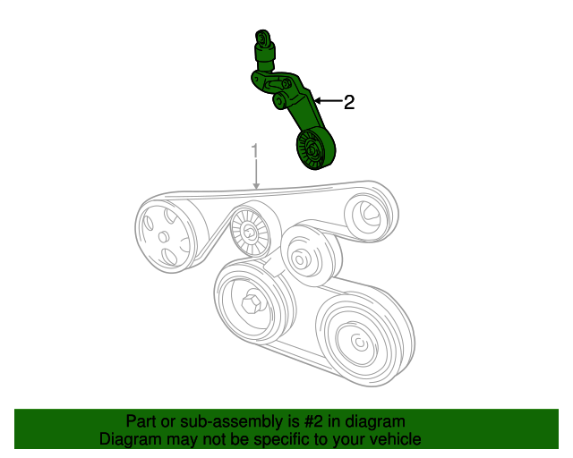 1998-2008 Toyota Accessory Drive Belt Tensioner 16620-0W093 | Toyota ...