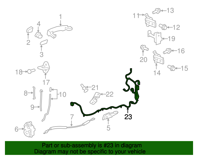 2014-2015 Chevrolet Camaro Wire Harness - Driver's Side (LH) 23464945 ...