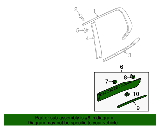 2018-2021 Chevrolet Traverse Lower Molding 84913608 | GMPartsDirect.com