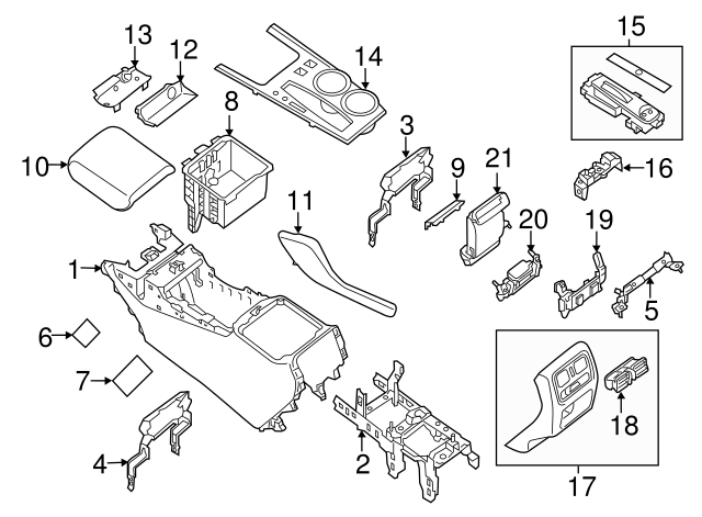 2017-2020 Nissan Pathfinder Storage Box 96926-9PJ4A | Nissan Parts Plus