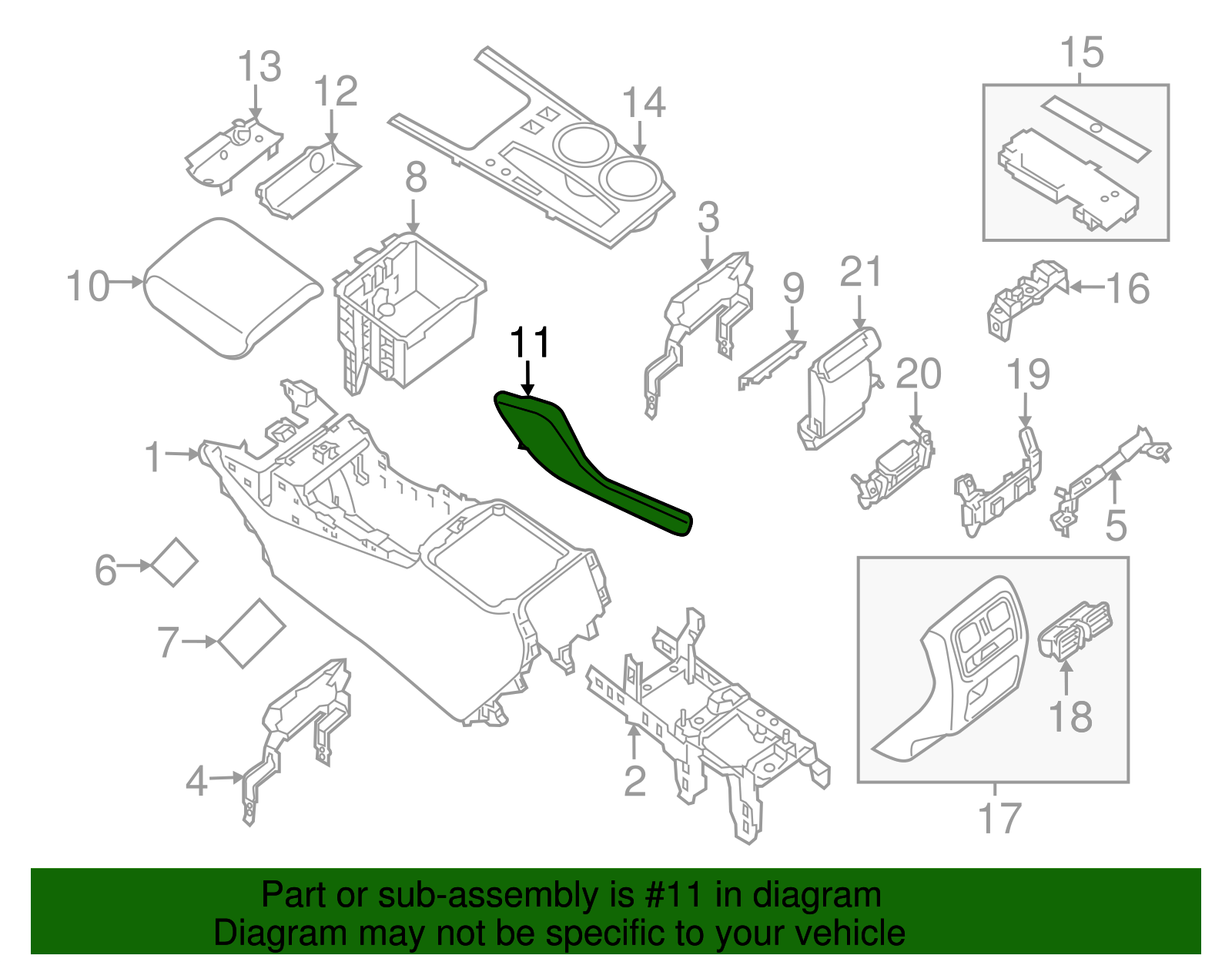 2017-2020 Nissan Pathfinder Side Cover 68931-9PJ0A | Team Nissan Inc.