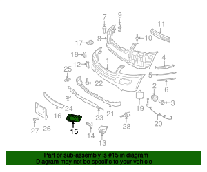 2011 Mercedes-Benz ML 450 Fog Lamp Bezel 164-880-19-24 | MB OEM Parts