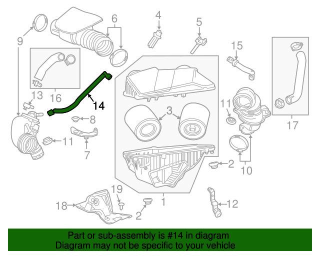 12662046 GM Passenger Side Positive Crankcase Ventilation (PCV) Tube ...
