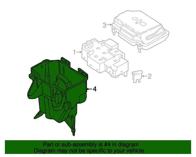 213-540-00-24 - Relay Box Lower Cover 2016-2021 Mercedes-Benz ...
