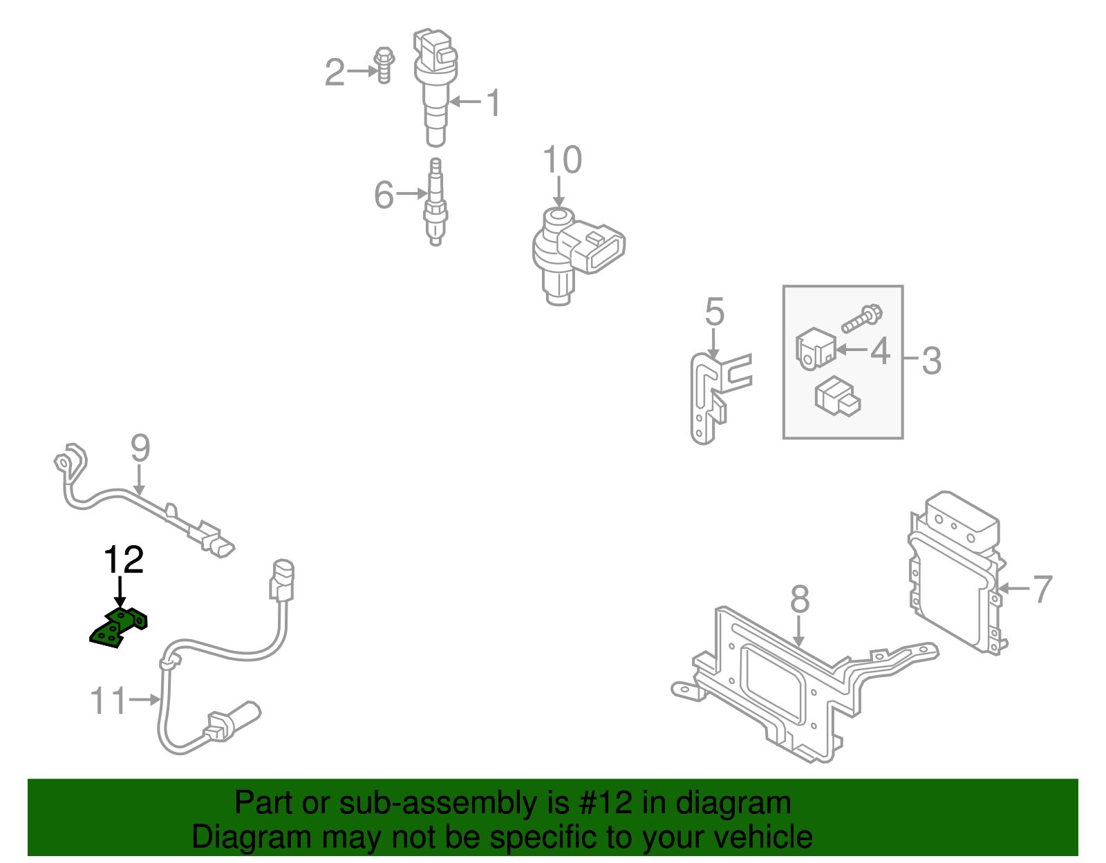 Genuine Crankshaft Sensor Bracket for 2012-2021 Hyundai | Part# 39181 ...