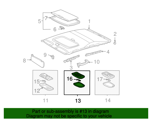 81240-02060 - Dome Lamp 2003-2005 Toyota | AutoNationParts.com