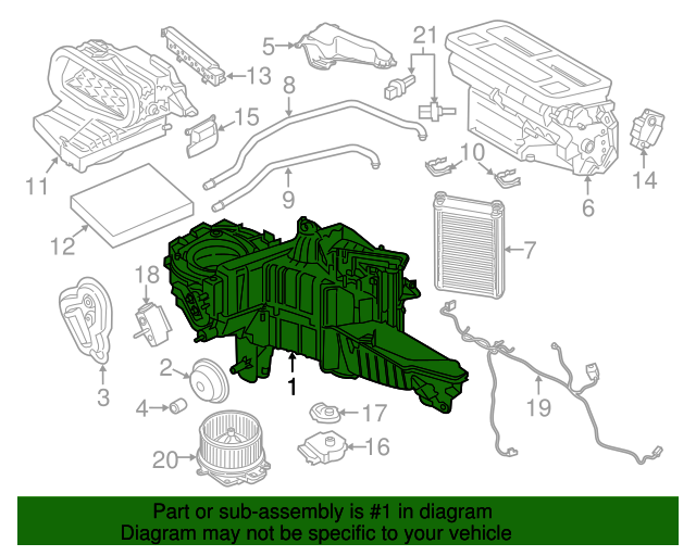 2015-2020 Ford Evaporator Assembly HL3Z-19850-AB | Online Ford Parts ...