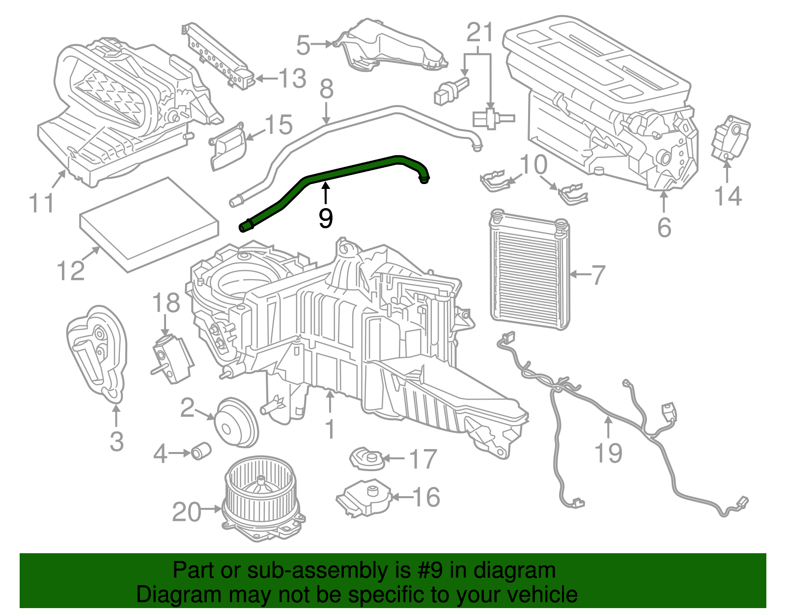 2015-2016 Ford F-150 HVAC Heater Hose fl3z18472f | TascaParts.com