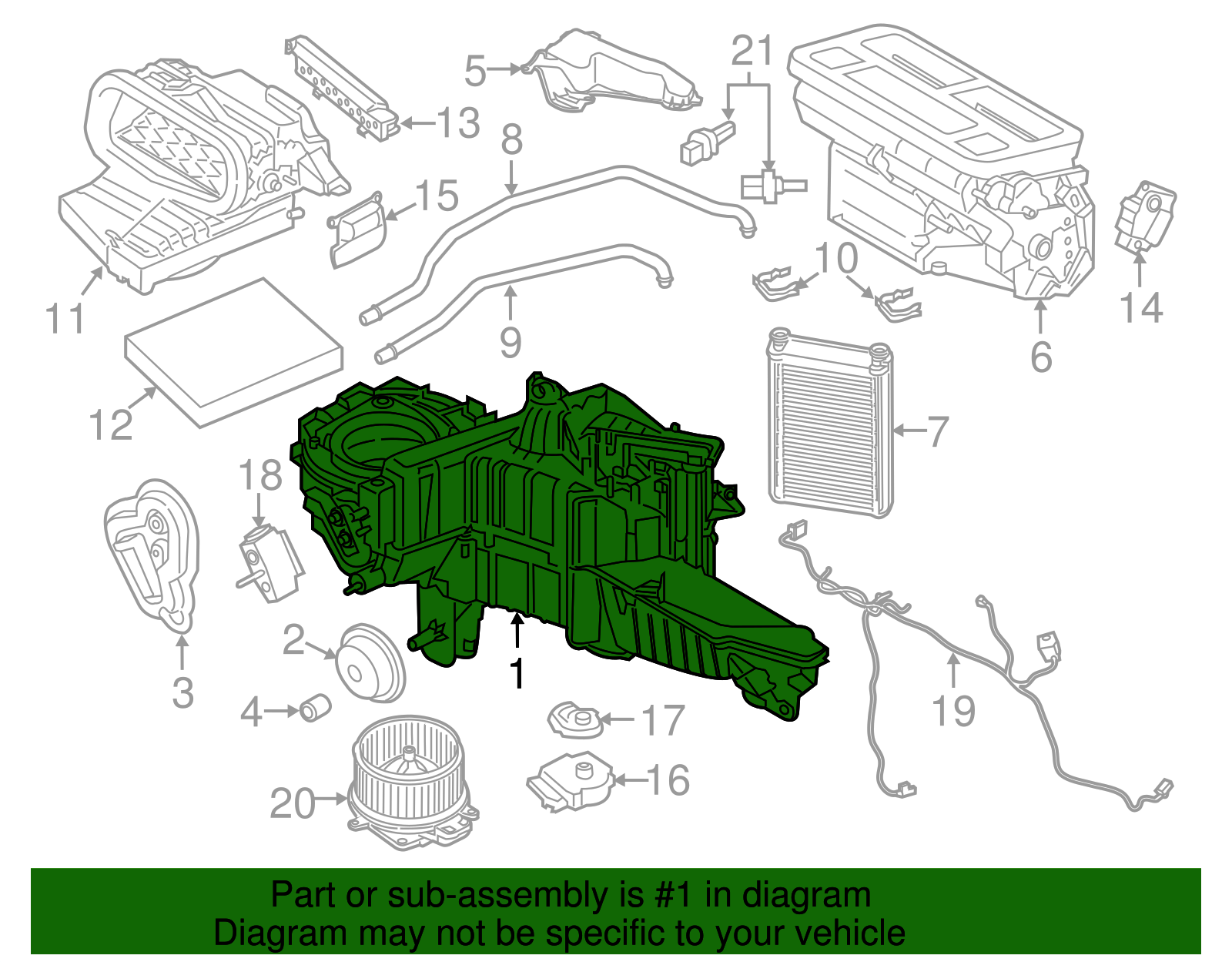 HL3Z-19850-AB - 2015-2022 Ford - Evaporator Assembly | Ford OEM Parts ...