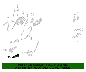 2016-2024 BMW Door hinge, bottom right 41-52-7-420-098 ...
