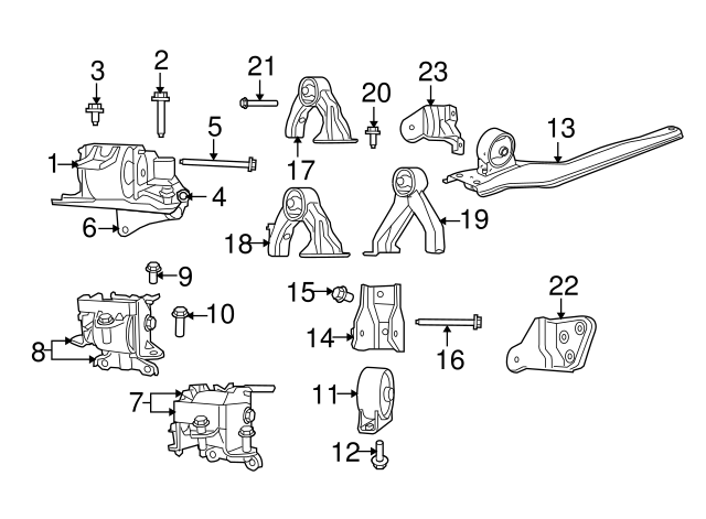 2007-2017 Mopar Transmission Case Mounting 5105409ae | TascaParts.com