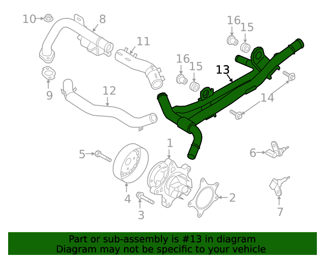 25458-2M000 - Water Inlet Pipe 2020-2023 Kia Rio | Kia.Parts Store